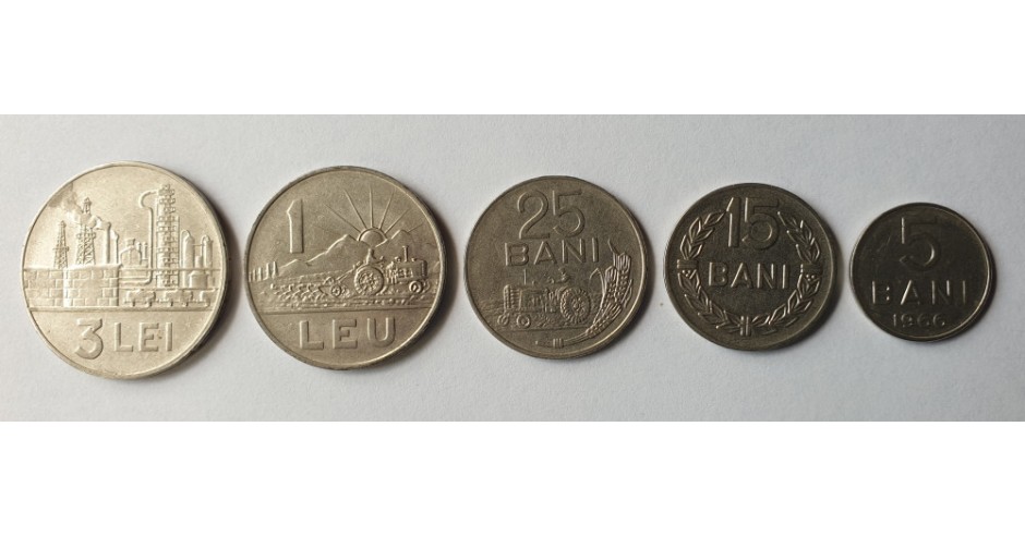 Moneda veche Lot x 5 piese Set Complet anul 1966 - Ceausescu | arhiva ...