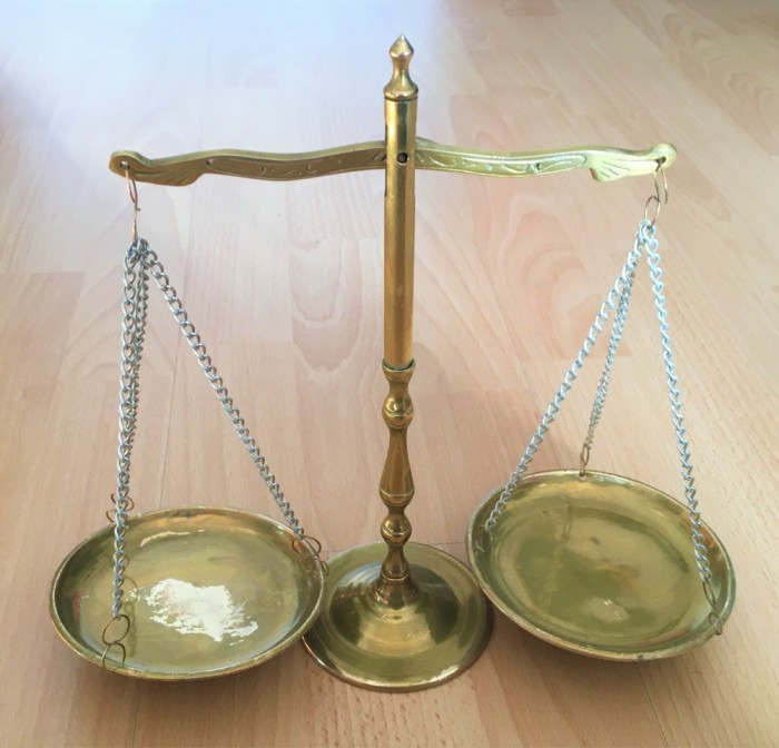 Balanta / Balanta justitiei - decorativa / de colectie - alama | Okazii.ro