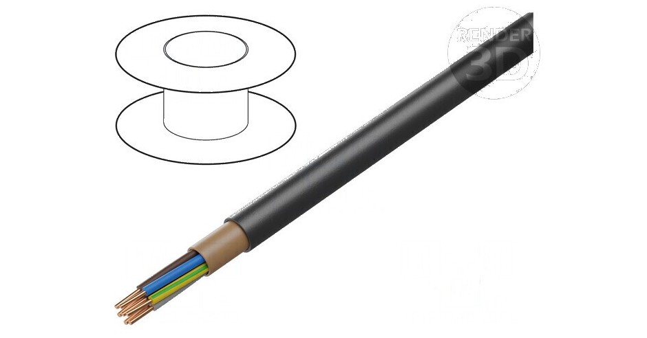 Cablu NYY 5G6mm2 rotund sârmă Cu PVC negru 600V 1kV | Okazii.ro