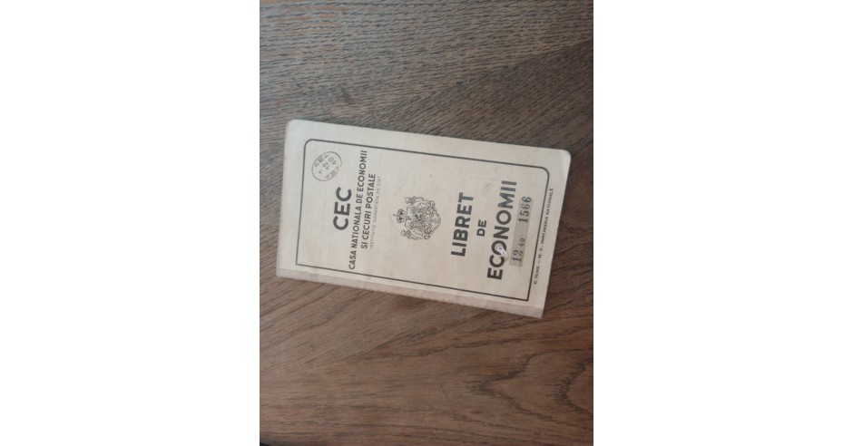 C.E.C. SINAIA, 1944- LIBRET DE ECONOMII CU FILA DE BANCA | arhiva Okazii.ro