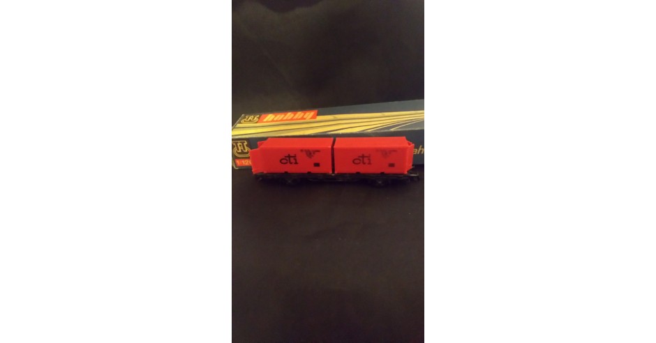 Vagon containere TT anii 80 + cutia, TT - 1:120, Vagoane | Okazii.ro