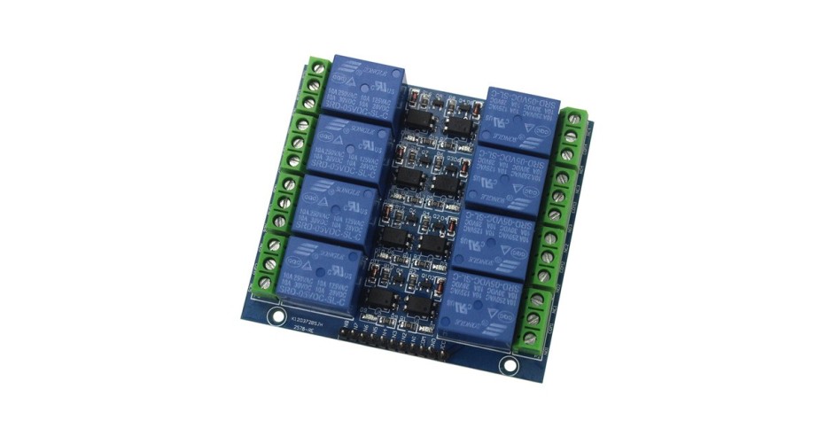 modul cu 8 relee canale 12v 5v 220v 10A arduino avr stm pic | arhiva ...