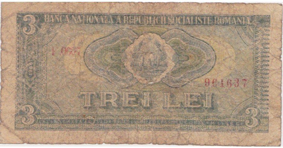 ROMANIA 3 LEI 1966 UZAT | arhiva Okazii.ro