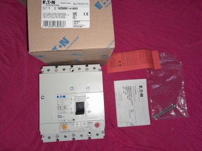 INTRERUPATOR AUTOMAT TETRAPOLAR 3P+N ,63A NZMB1-4-A63 ,SWITCH ,HEBLU ...