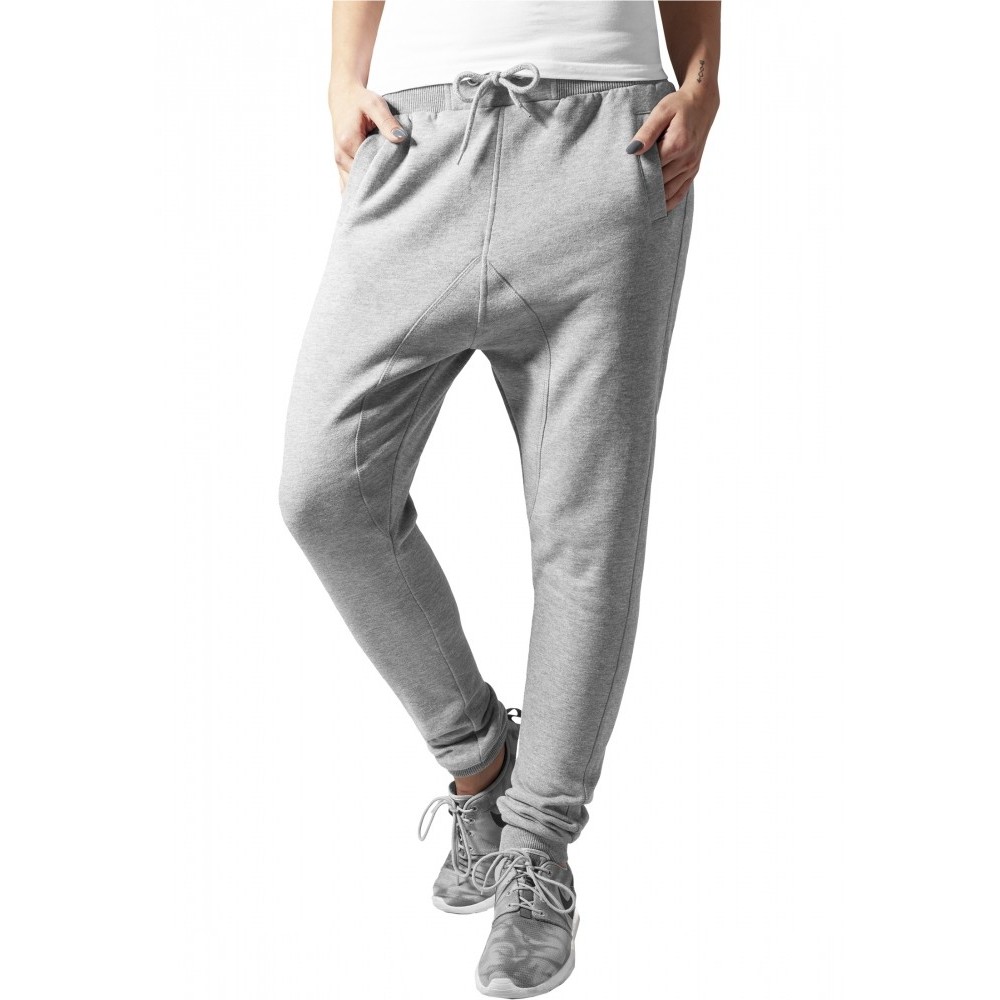 Pantaloni trening dama cu turul lasat Urban Classics M EU, Gri | Okazii.ro