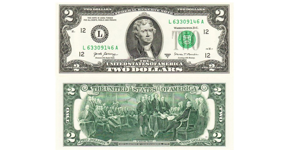 Statele Unite ale Americii USA SUA 2 Dolari 2017 (San Francisco) L P ...