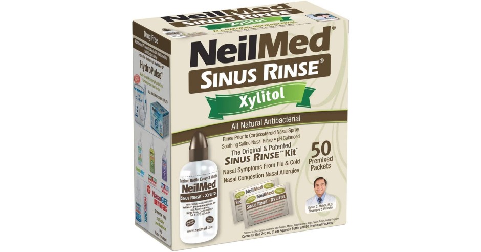 Set Irigator Nazal si Solutie Salina, NeilMed, Sinuse Rinse, pentru ...