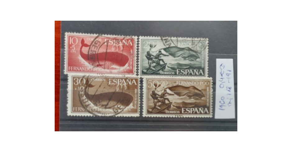 TS21 - Timbre serie Spania 1960 Mi168-191 Fernando Poo, Stampilat ...