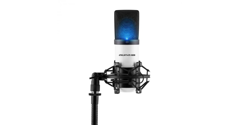 Auna Pro MIC-900-RD USB condensator microfon studio, alb | arhiva Okazii.ro
