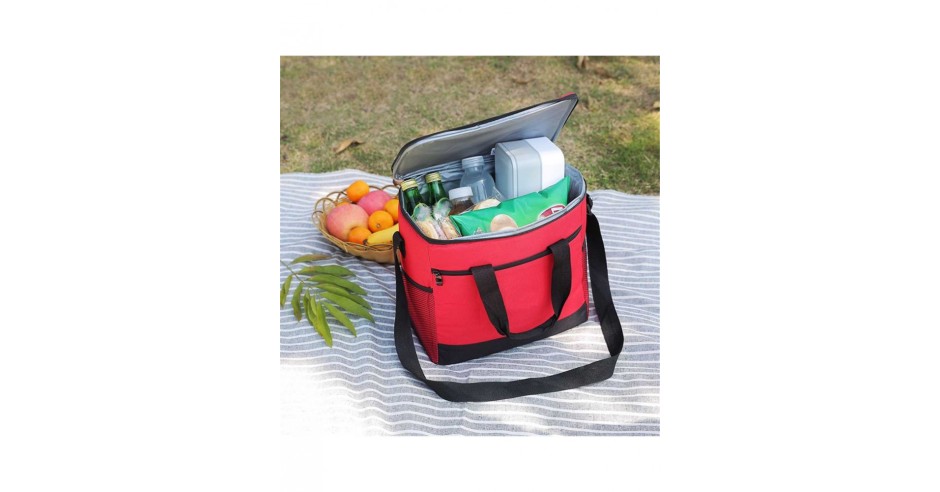 Geanta Termoizolanta pentru Picnic sau Plaja capacitate 16l Rosie, AVEX ...