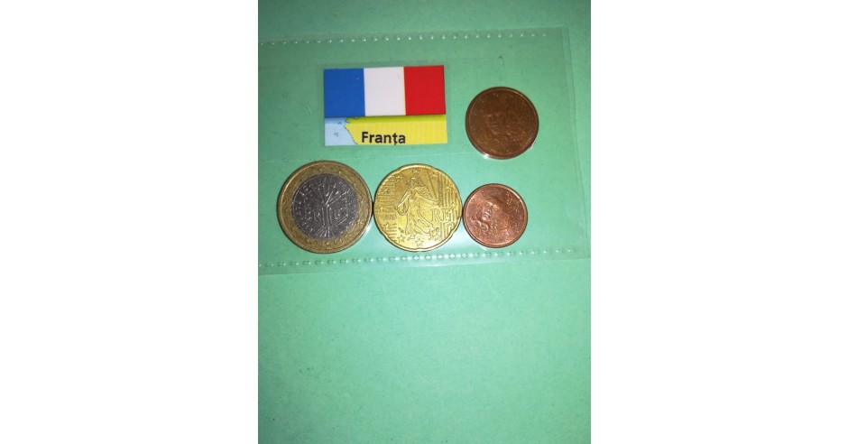 Monede euro in Franta :primele emisiuni:1999, 2000, 2001(vezi descriere ...