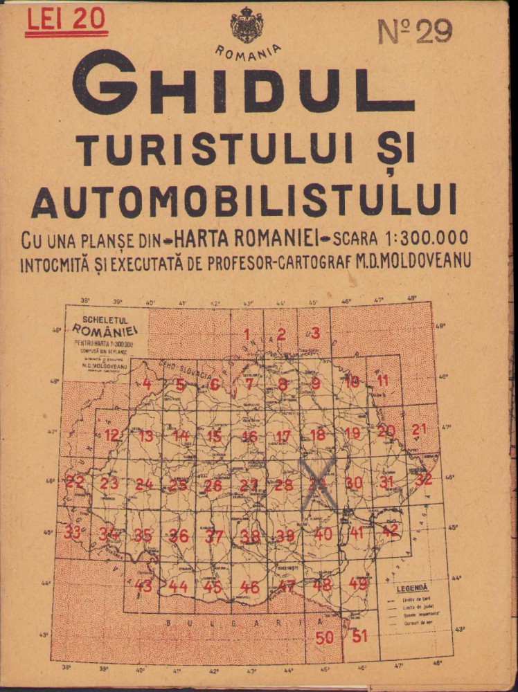 HST C230 Focsani Tecuci Barlad harta 29 1936 Ghidul turistului si ...