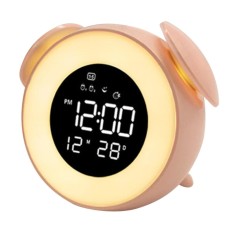 Ceas digital cu alarma de noptiera, LED, Control tactil, USB ...