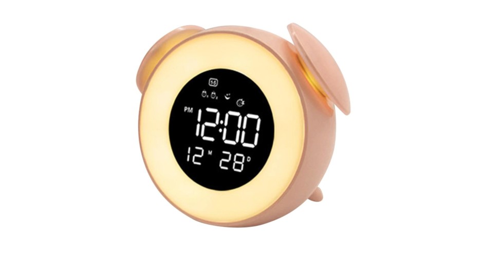 Ceas digital cu alarma de noptiera, LED, Control tactil, USB ...