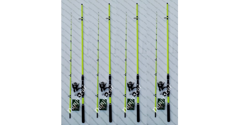 Set 4 Lansete Feeder Baracuda Robin Han Bolentino 3m + 4 Mulinete ...