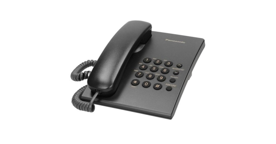Telefon fix cu fir Panasonic, functie redial, Negru | arhiva Okazii.ro
