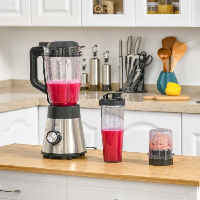 HOMCOM Blender Electric 1000W Multifunctional 4 in 1 cu 5 Viteze si 4 ...