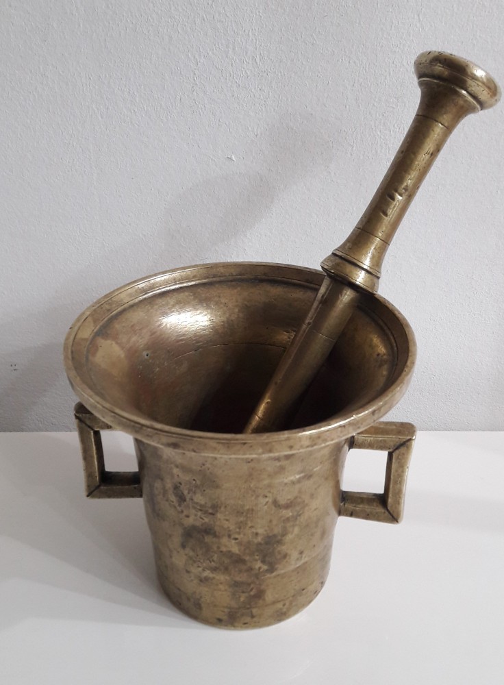 mojar vechi din bronz masiv dimensiuni mari peste 5 kg | arhiva Okazii.ro