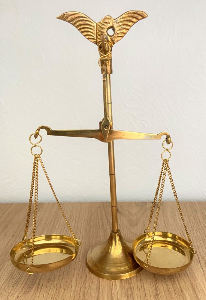 Cantar / Balanta - decorativă / de colectie - alamă | arhiva Okazii.ro
