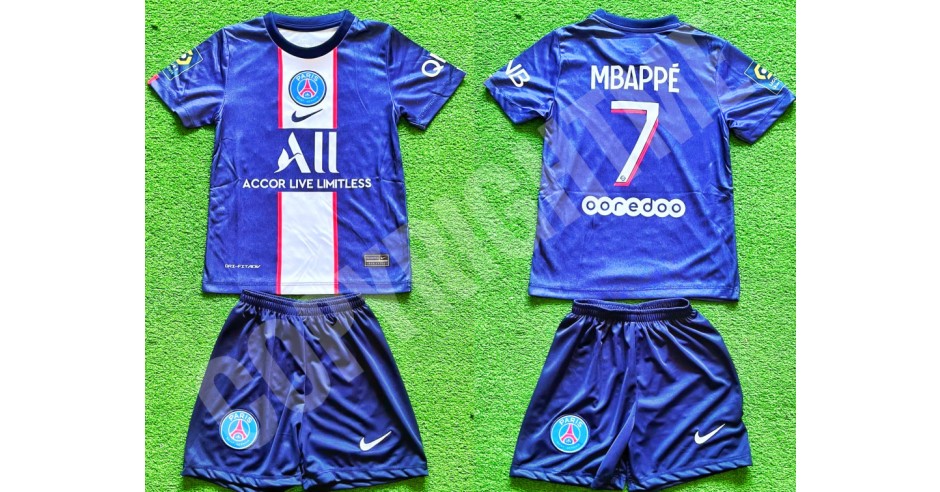 Compleu Echipament fotbal pentru copii PSG MBAPPE noul model 2022-2023 ...
