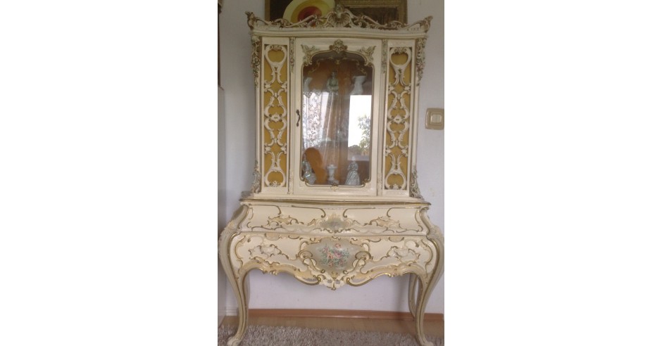 VITRINA/SERVANTA MOBILA VINTAGE/ANTICA,baroc venetian/rococo/SILIK ...