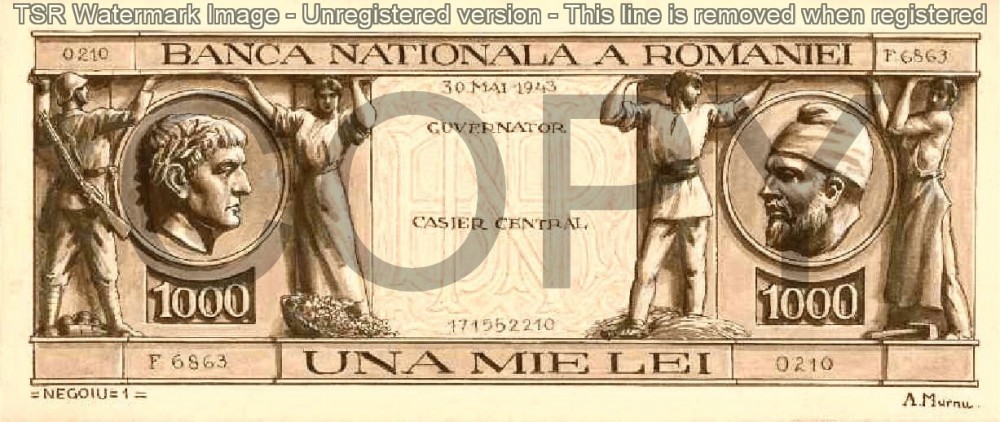 REPRODUCERI dupa PROIECTE DE BANCNOTE ROMANESTI 1921-1947 | arhiva ...