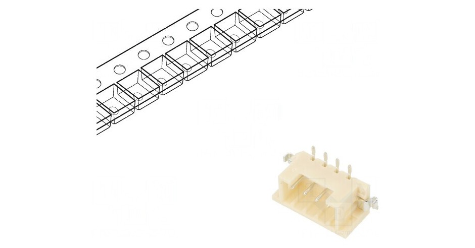 Conector Cablu-Cablu/PCB Soclu Tata PIN 4 DF3 Pas 2mm SMT - Componente ...