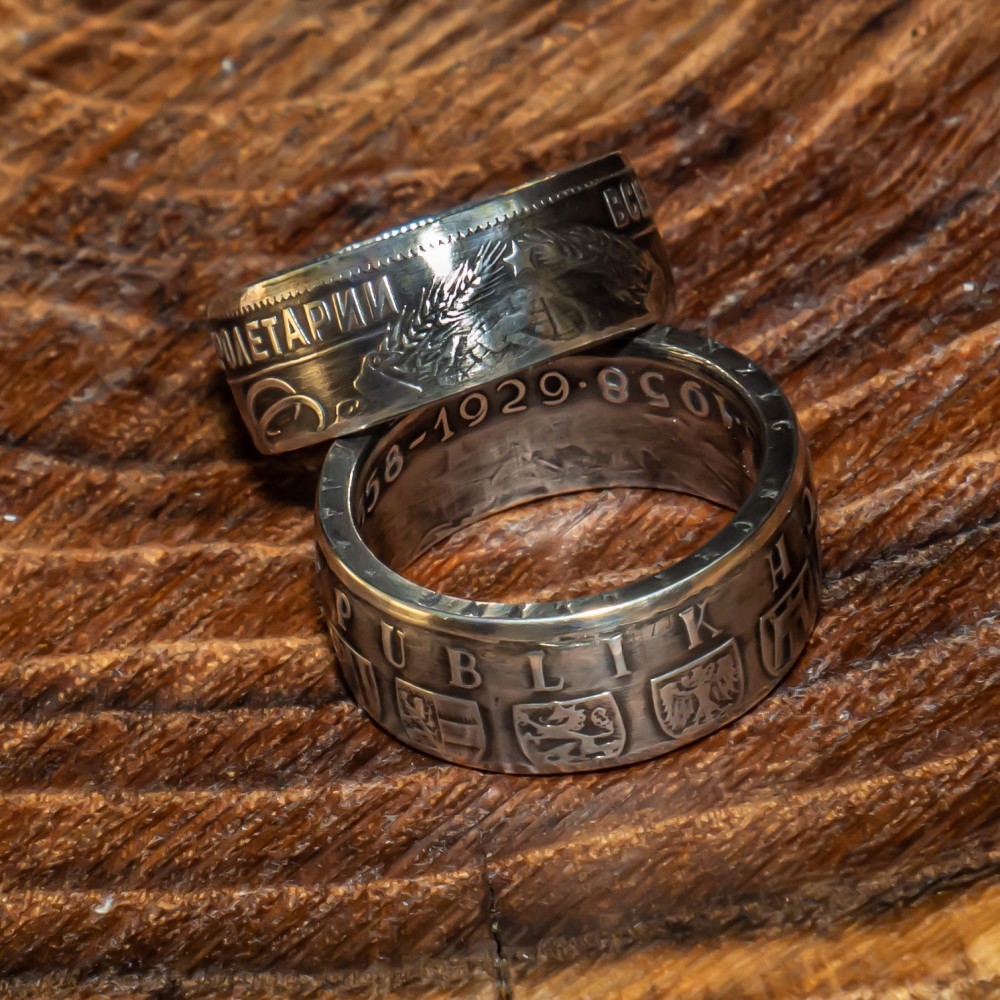 Verighete / inele din monede argint vintage/antice handmade | arhiva ...
