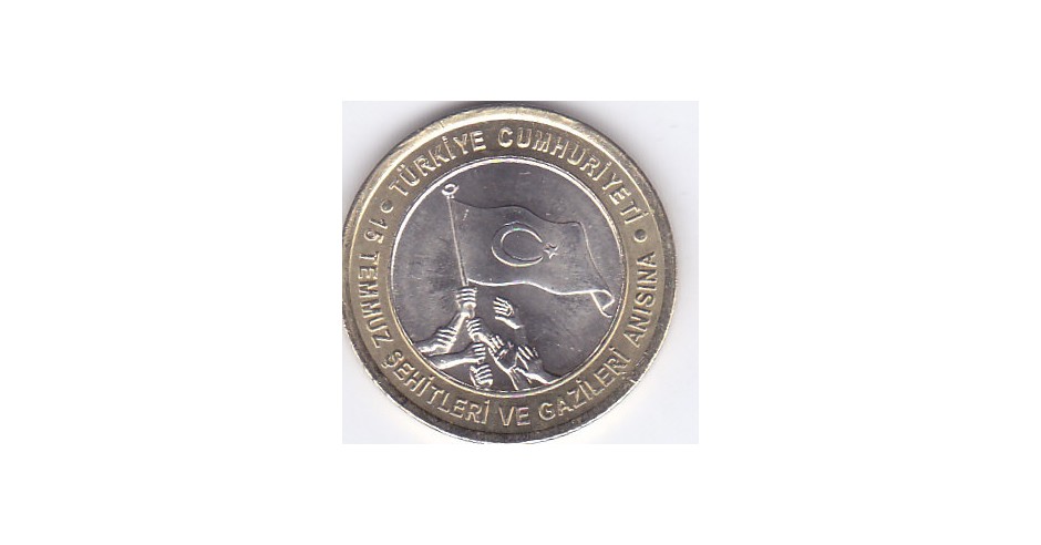 Moneda Turcia 1 Lira 2016 - KM#New UNC ( bimetalica ), Europa | Okazii.ro