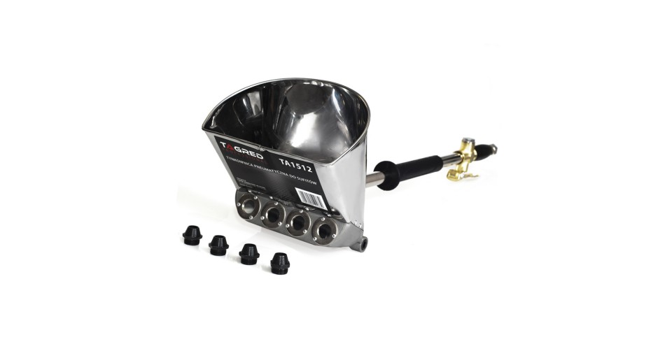 Masina de tencuit pneumatica din inox, pentru tavan, 4 duze metalice ...