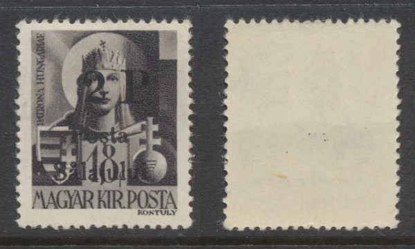 1945 ROMANIA Posta Salajului timbru local neuzat 2P pe 18f MNH fara ...
