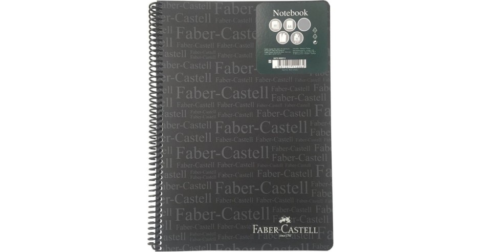 Caiet Matematica A4 Spiralat 80 File Faber-Castell, Coperta Neagra de ...