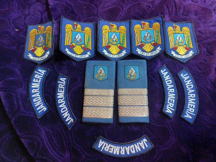 LOT Insemne de grad/grade vintage,embleme,ecusoane,însemne militare ...