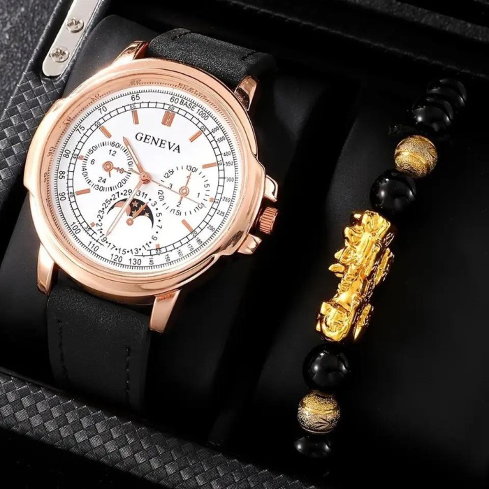 Ceas bărbați set 2 bucăți (inclusiv ceasul ) CADOUL IDEAL, Mecanic ...