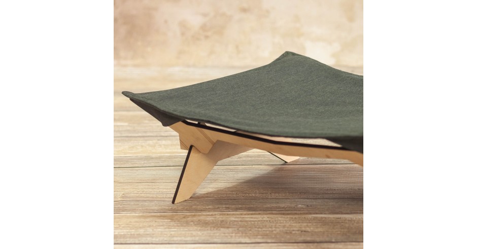 Sun Lounger Casuta/culcus Catel/Pisica din Lemn Perna Patut inclus ...