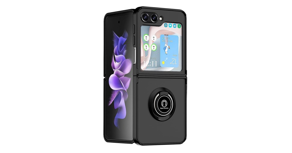 Husa telefon samsung galaxy z flip 5, glinth magnet auto si inel ...