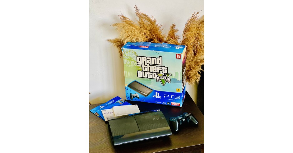 Consola Playstation 3 Super Slim Modat CUTIE 750GB 65 jocuri GTA 5 PS3 ...
