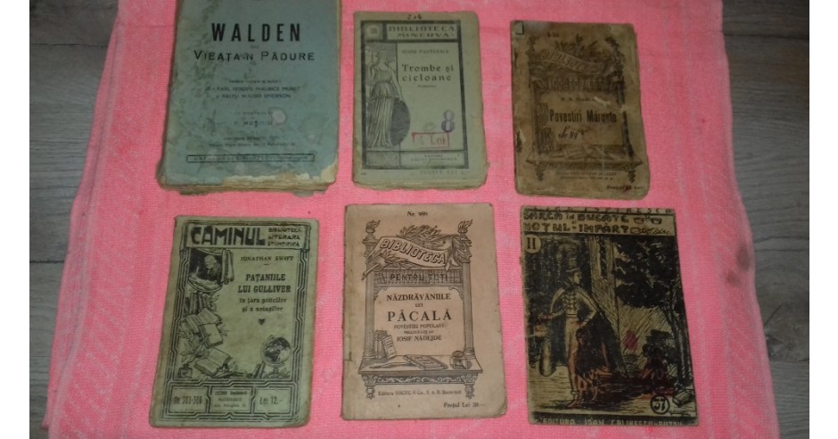 CARTE ROMANEASCA VECHE - Vand lot 6 carti vechi din jurul anilor 1930 ...