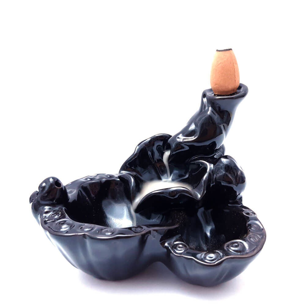 Fantana fum backflow Trifoi, simbol noroc, set suport ardere cu 4 ...