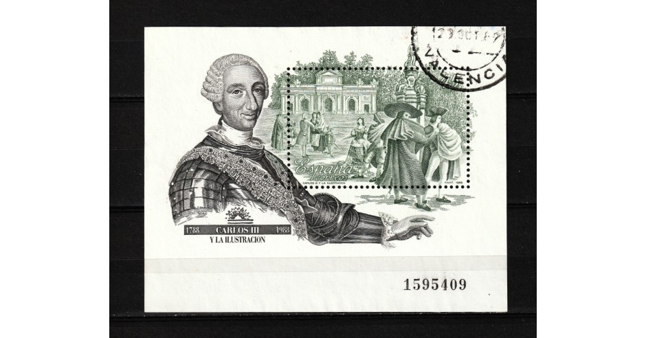 Timbre Spania, 1988 | Regele Carlos III si Iluminismul - Monarhie | aph ...