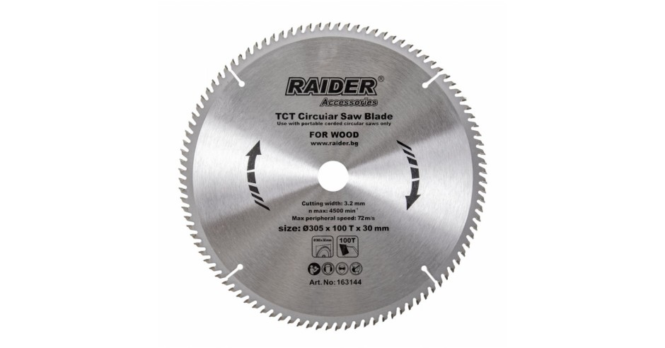 RAIDER Disc fierastrau circular pentru taieri in lemn 305x30 mm 100 T ...