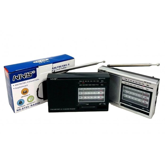 Radio NNS Portabil Model NS-8153, Multibanda 8 Benzi, Cu Antena Telescopica si Alimentare pe ...