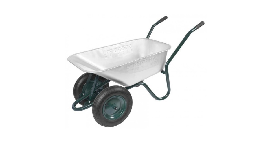 Roaba de constructii, 2 roti, cuva zincata, max 200 kg, 85 L, Strend ...