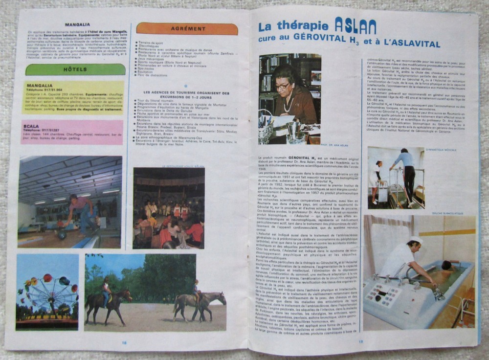 Ana Aslan-Gerovital H, Aslavital,Pell Amar,Boicil Forte,Statiuni.Anii ...