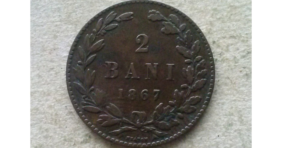 MONEDA 2 BANI 1867-ROMANIA (Heaton) | arhiva Okazii.ro