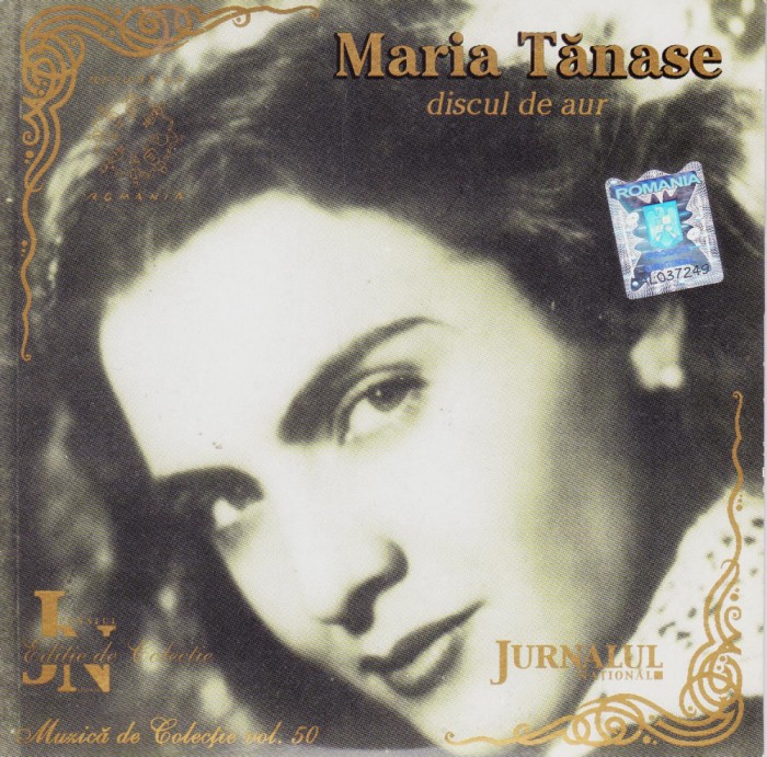 CD Populara: Maria Tanase - Discul de aur ( Jurnalul National vol.50 ...