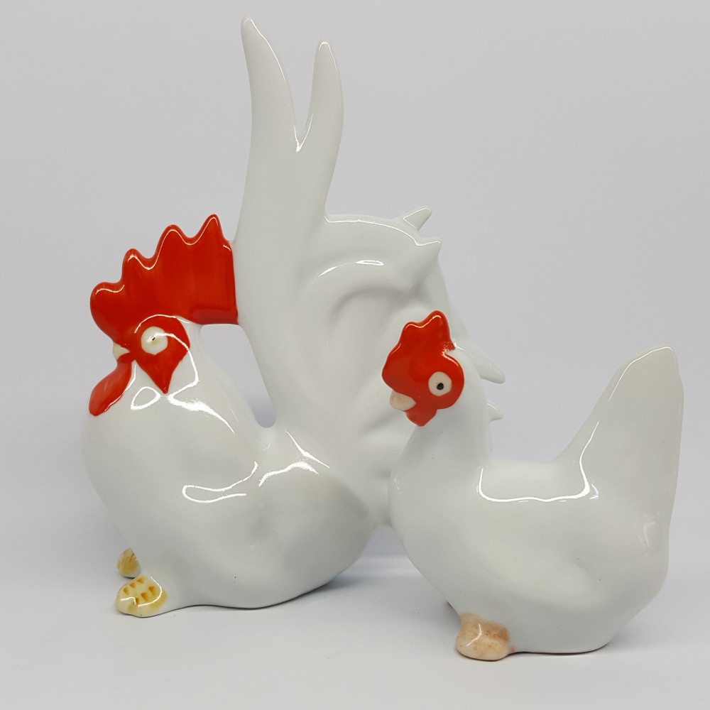 Gaina si cocos (set) bibelou portelan romanesc vintage | arhiva Okazii.ro