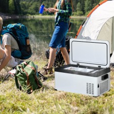 Outsunny Frigider Portabil cu Compresor Electric 20L cu Maner si Ecran ...