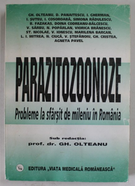 PARAZITOZOONOZE , PROBLEME LA SFARSIT DE MILENIU IN ROMANIA , sub ...