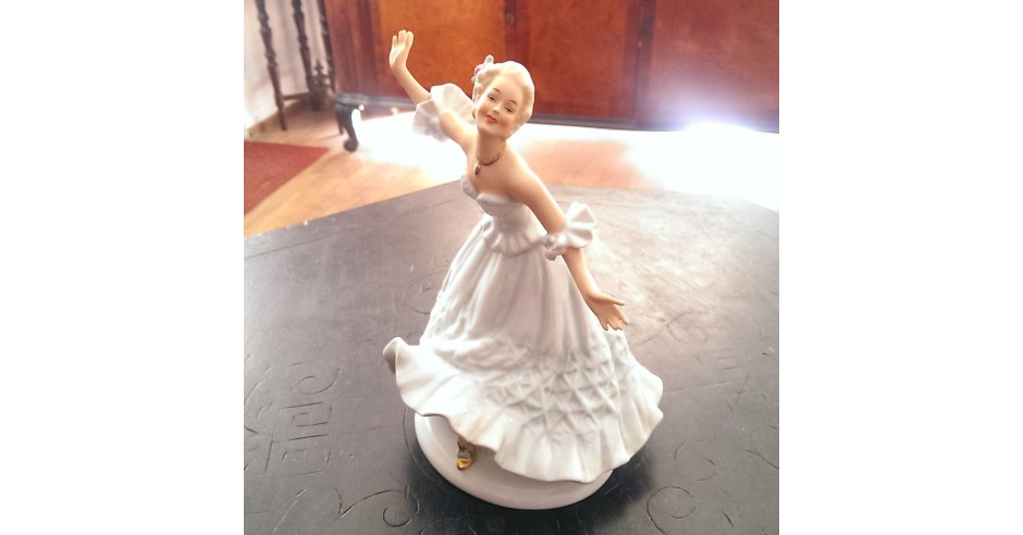 BIBELOU-FIGURINA -BALERINA DIN PORTELAN GERMAN WALLENDORF-SECOL XX ...